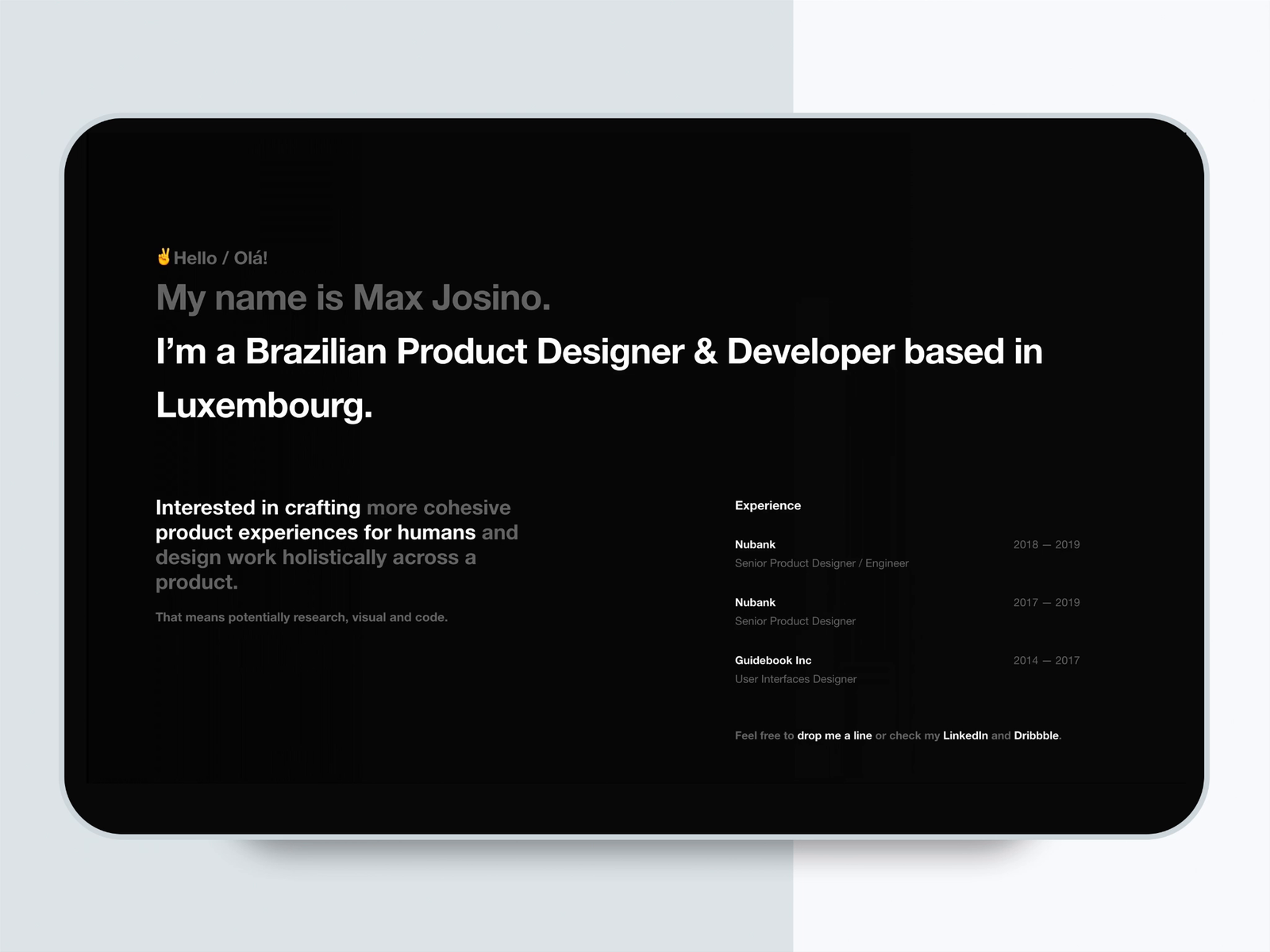 Portfolio Personal Website Intro Animation By Max Josino On Dribbble