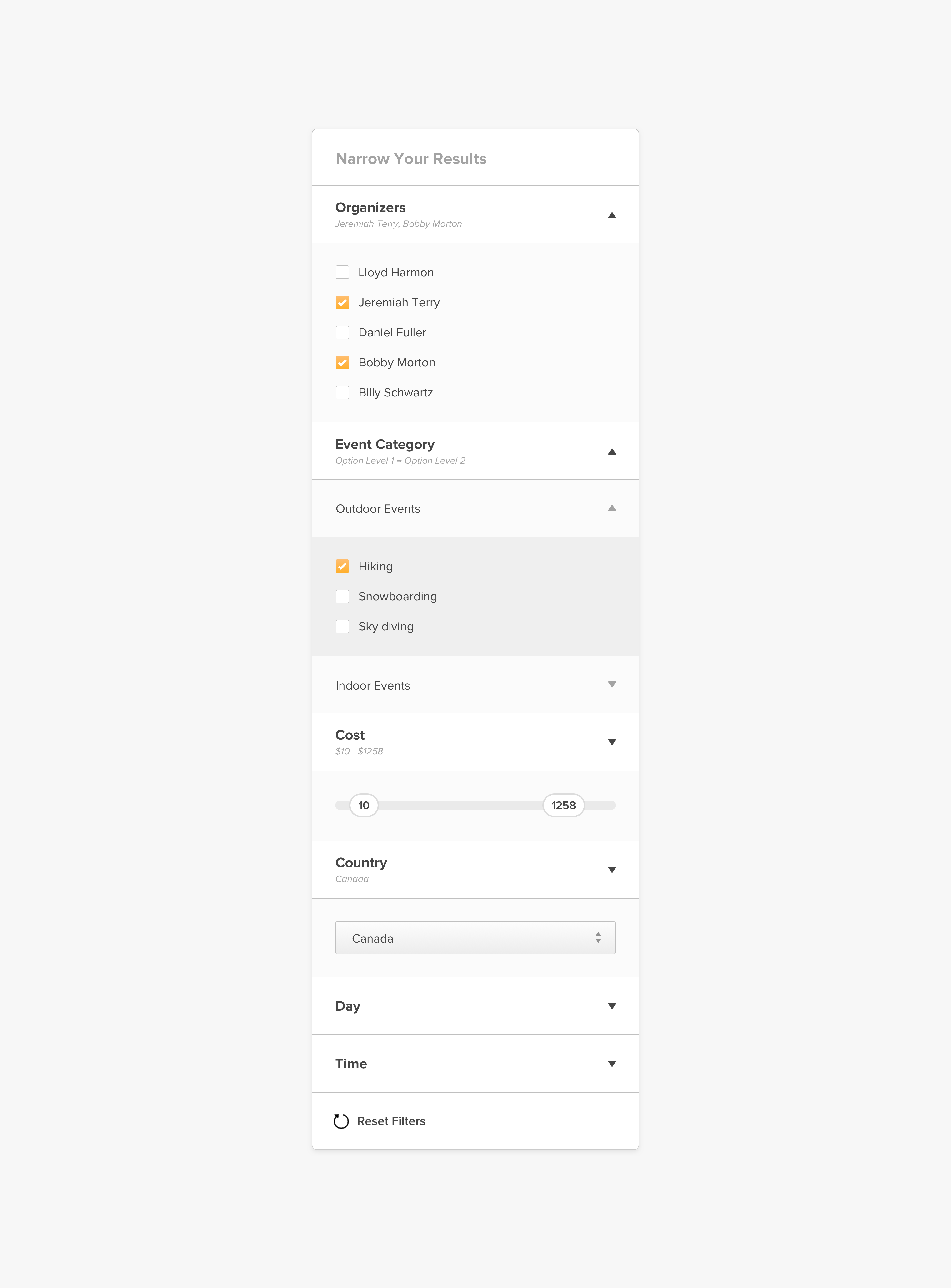 Dribbble Filterbar Grey Png By Caleb