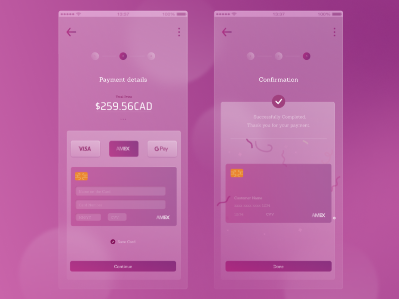 Payment Screens UI Design by Esmeralda Studios on Dribbble