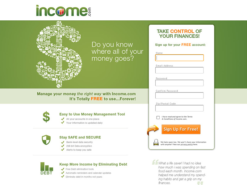 Landing Page by Aaron Dalley on Dribbble