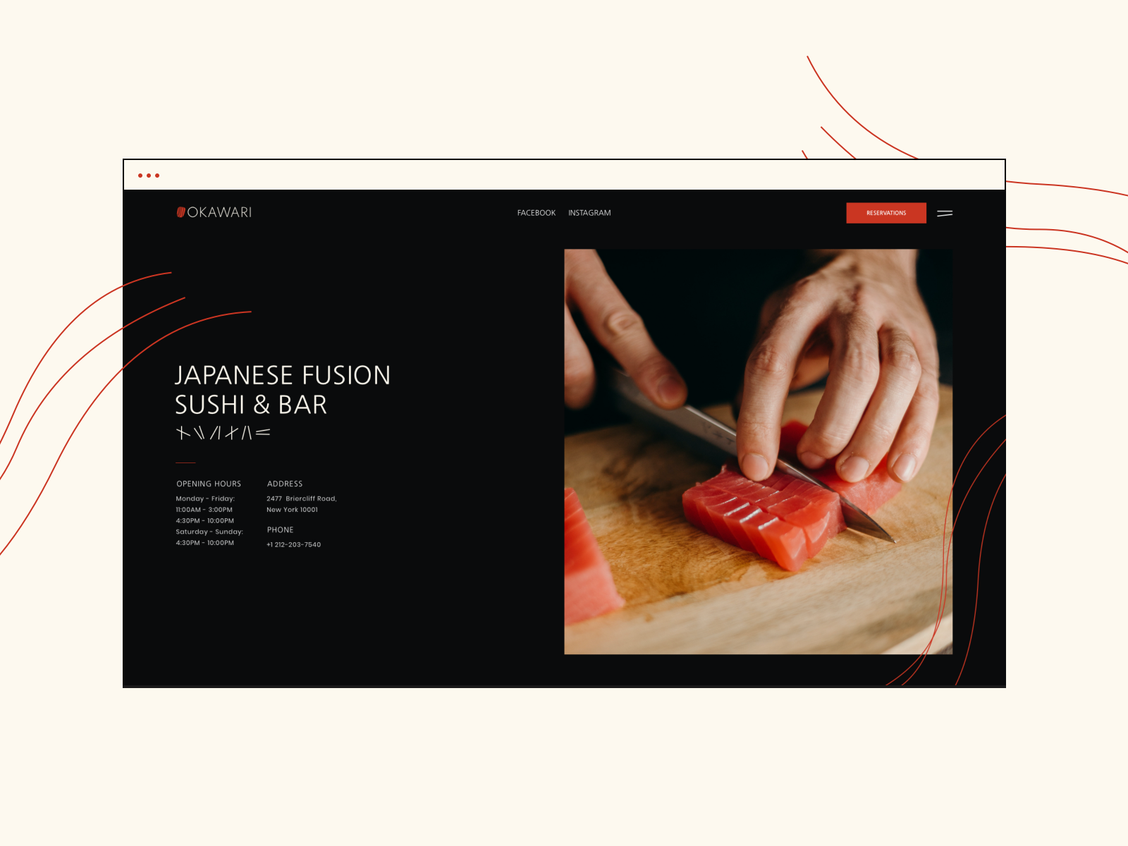 Japanese Restaurant Website Design (Template Kit) by Mark Gerkules for ...