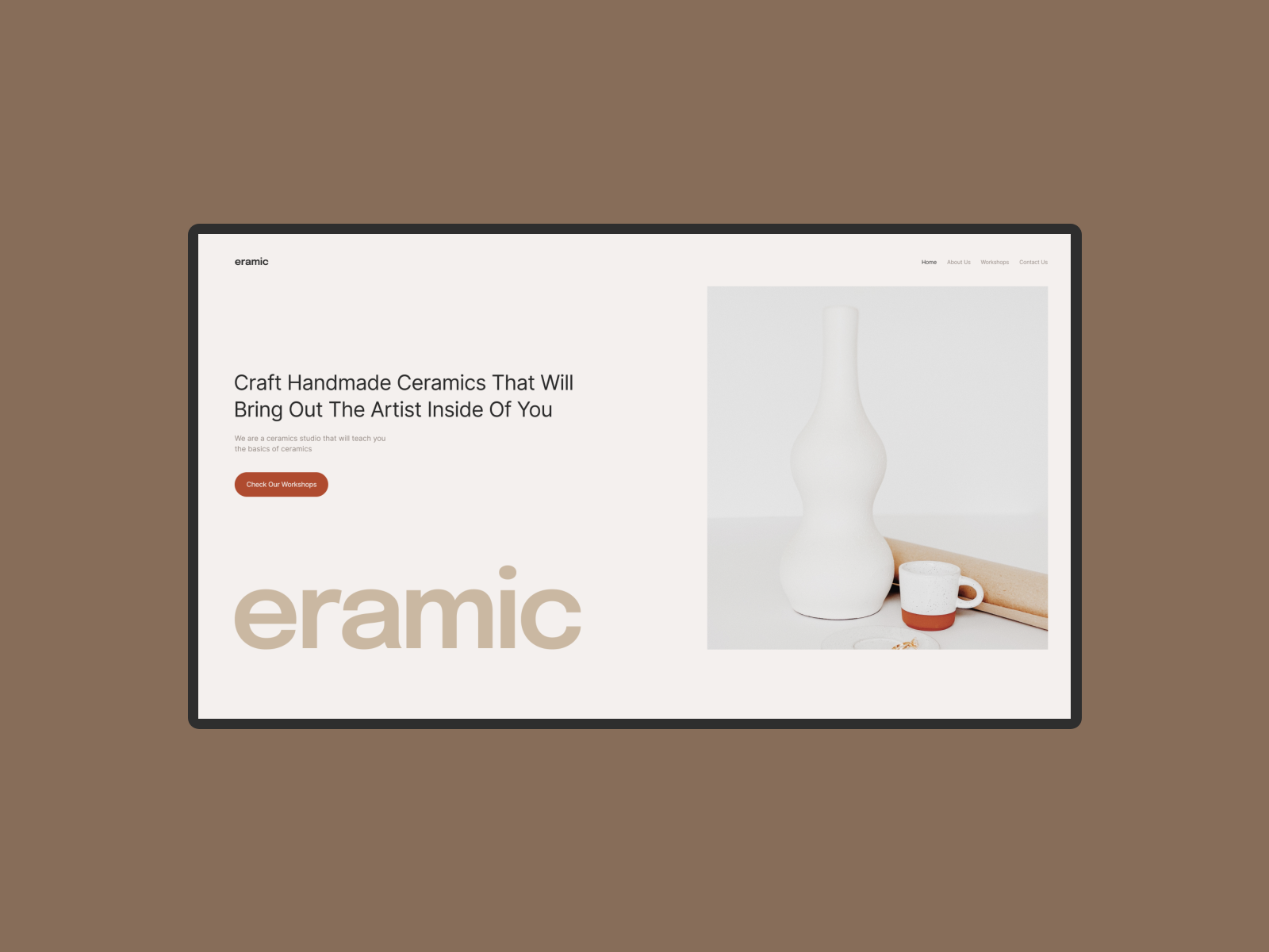 Ceramic Studio Website Design by Mark Gerkules on Dribbble