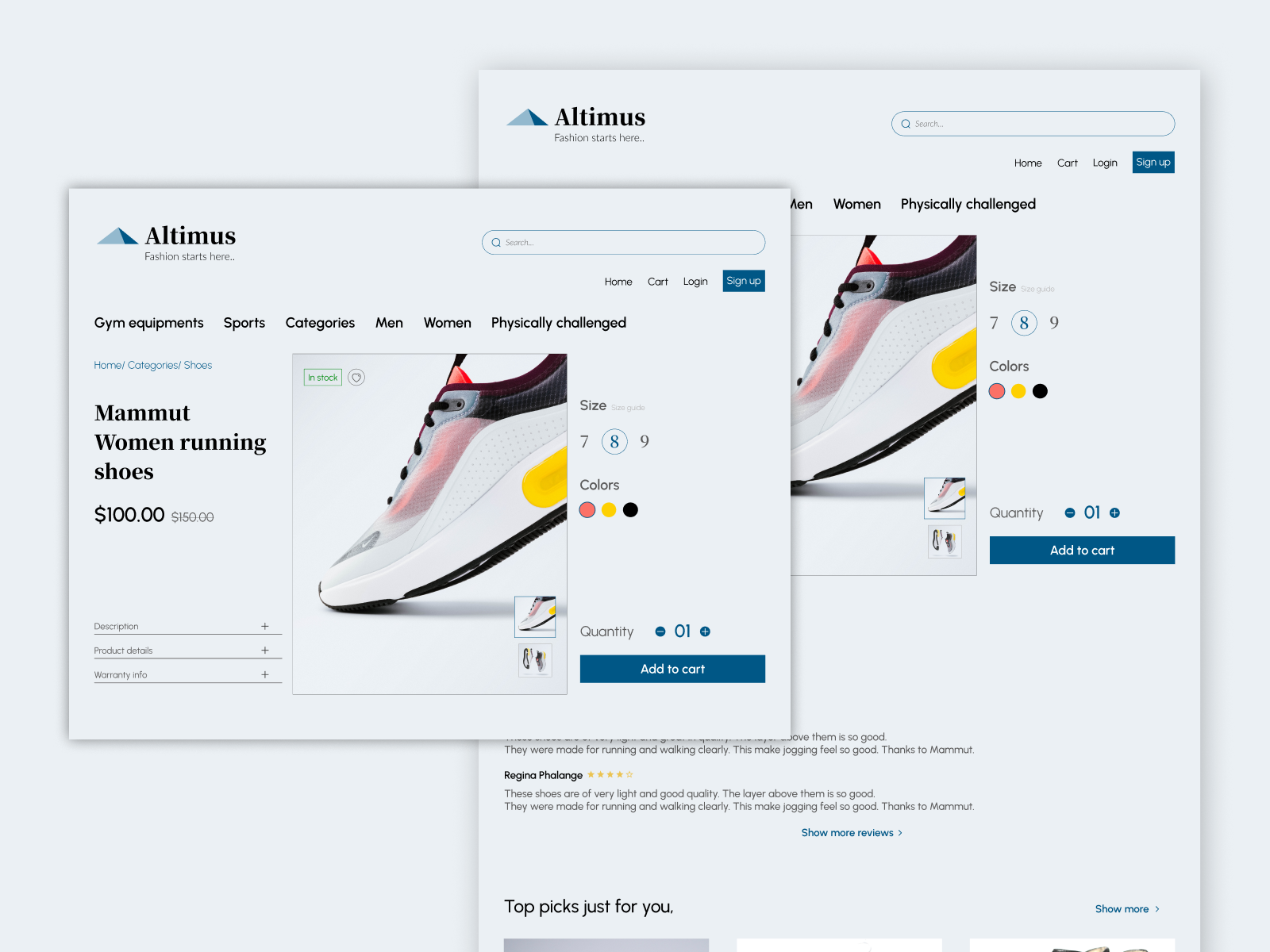 Altimus- Website product page design by Ramanan Ravichandran on Dribbble