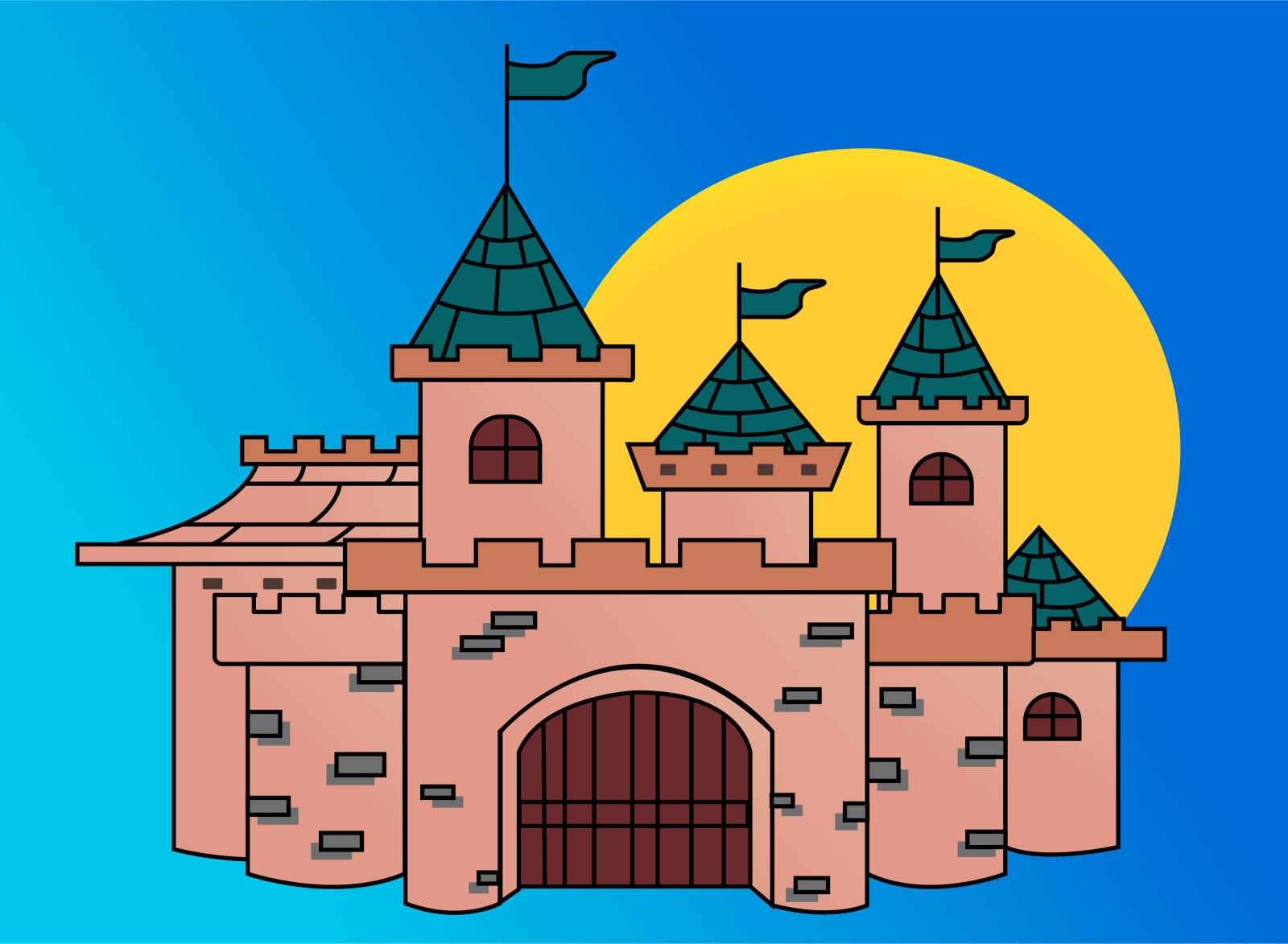 Castle by Nazar Orlevych on Dribbble