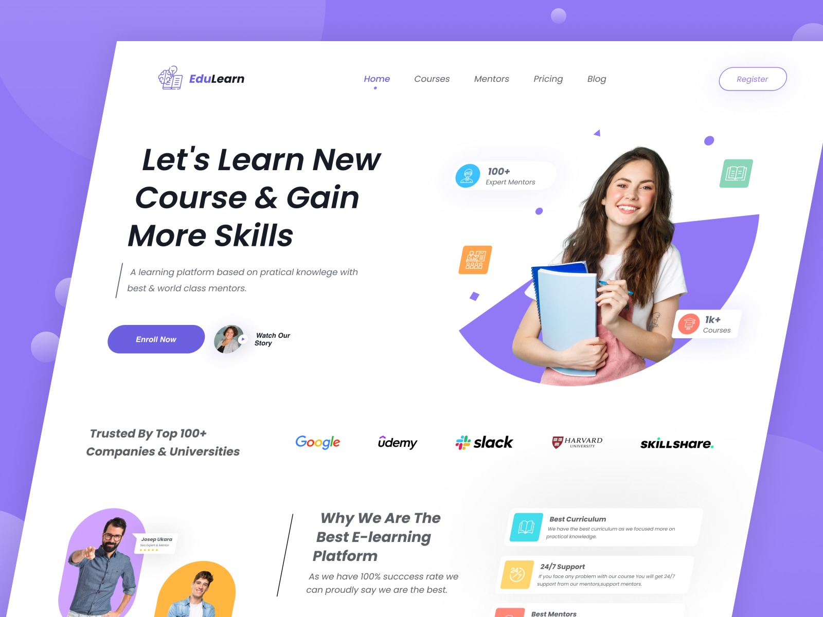 EduLearn - Website Design by Immersive Studios on Dribbble