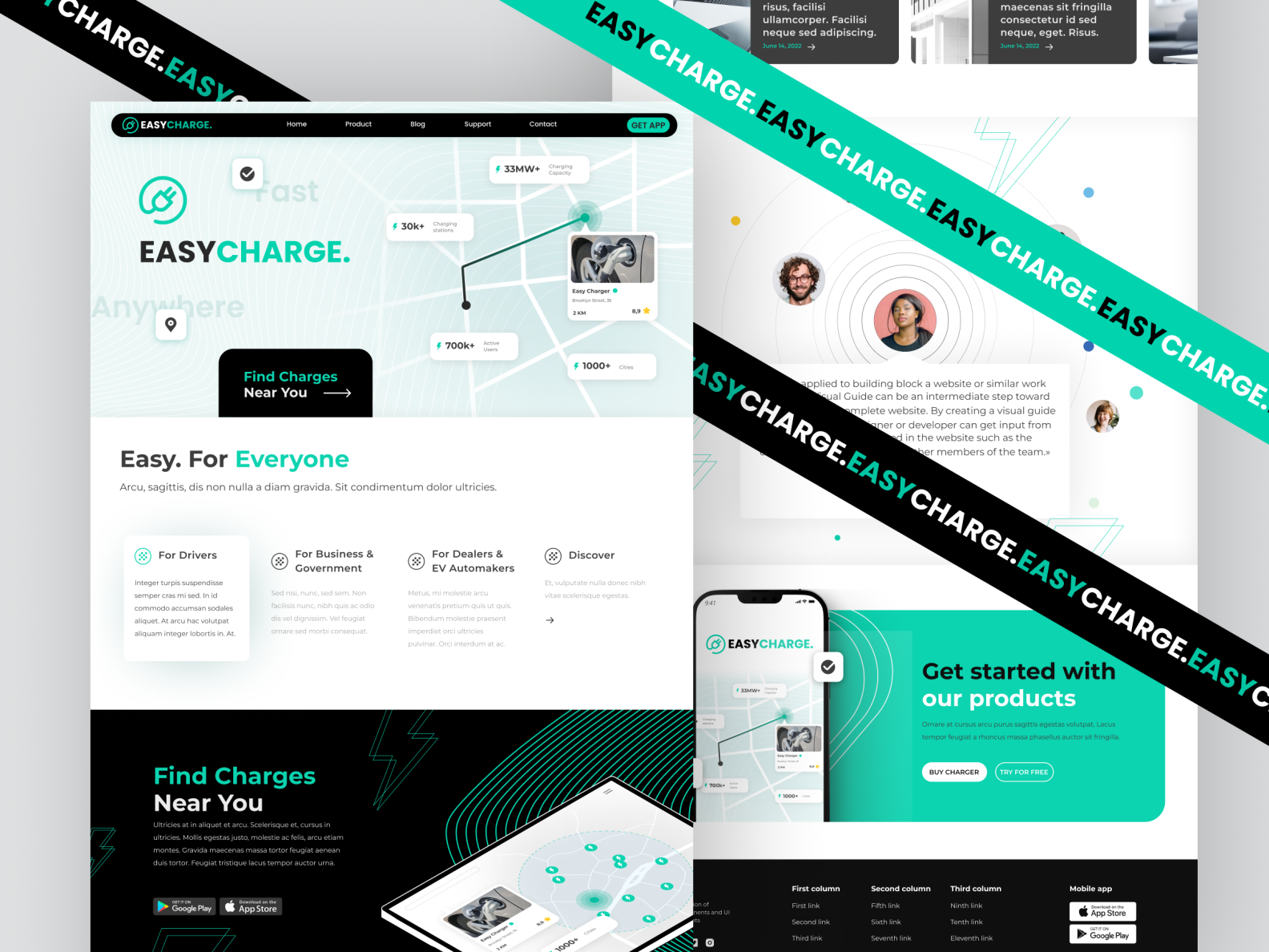 EasyCharge. EV Charging Landing by Eleonora Sorokina on Dribbble