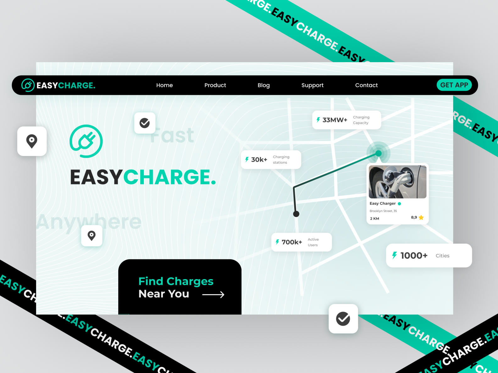 EasyCharge. EV Charging Landing by Eleonora Sorokina on Dribbble
