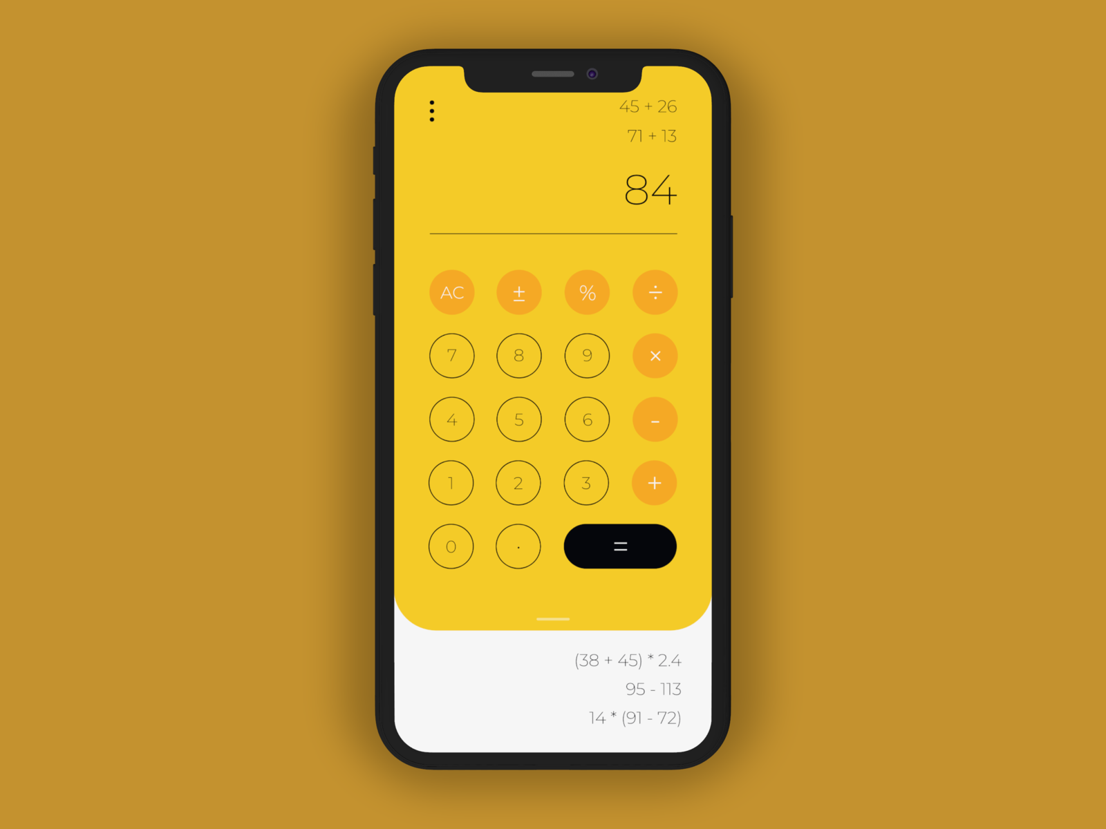 Minimalist iPhone Calculator - Daily UI Challenge #004 by Alex Dobroiu ...