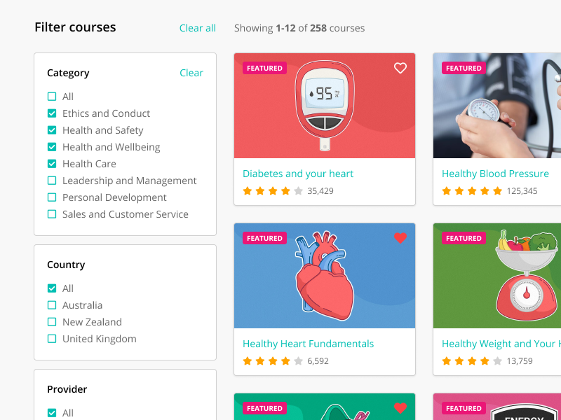 Course Library by Grant Purtle on Dribbble