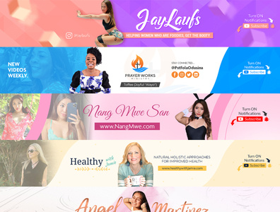 Girly YouTube Channel Arts | Feminine Banners by TubeBanners on Dribbble