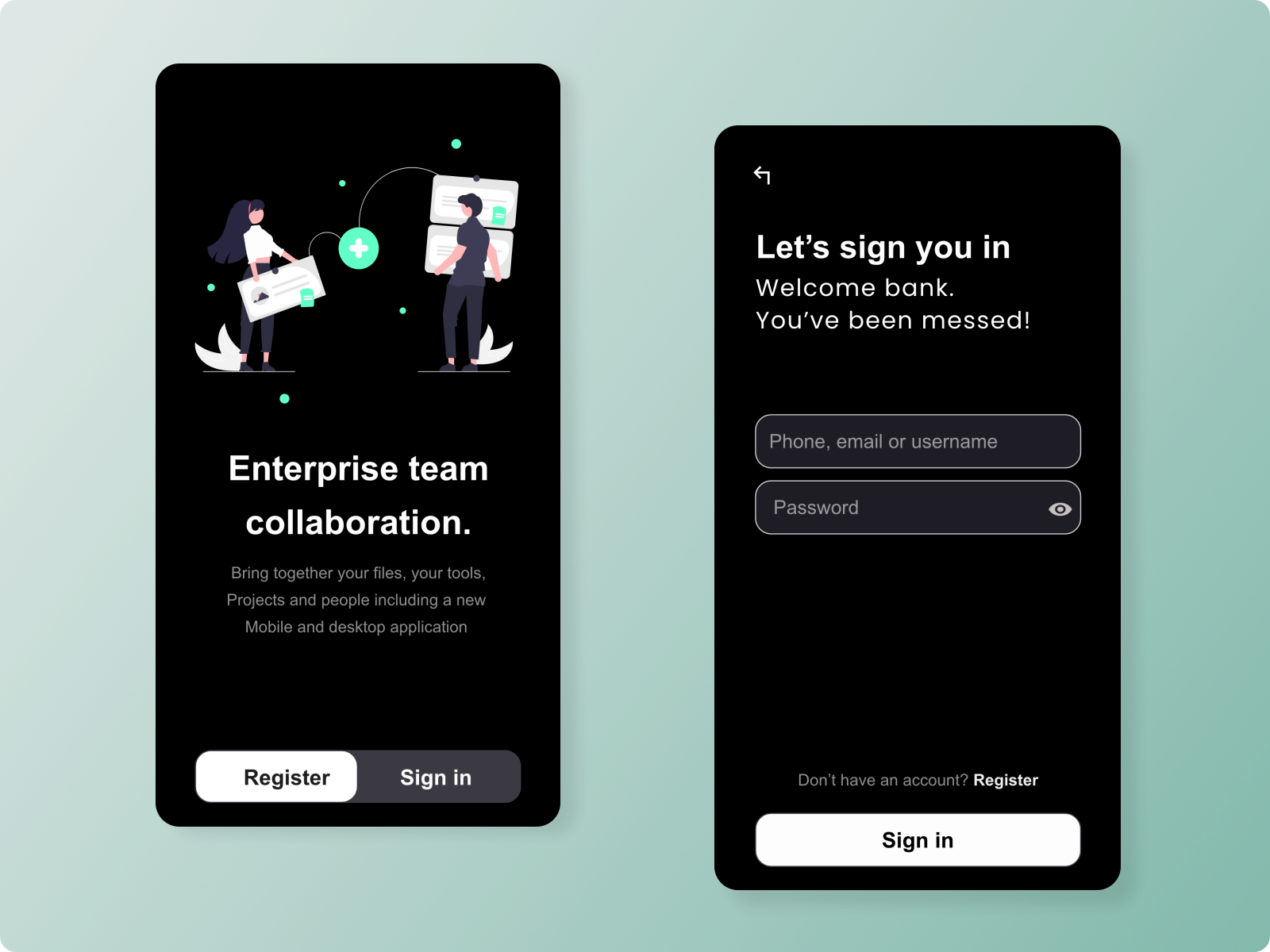 Dribbble - Team Collaboration Mobile App.png by Evans Narh