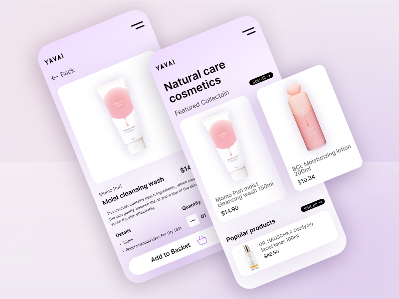 Cosmetics online store website design UX/UI by Anna Morozova on Dribbble