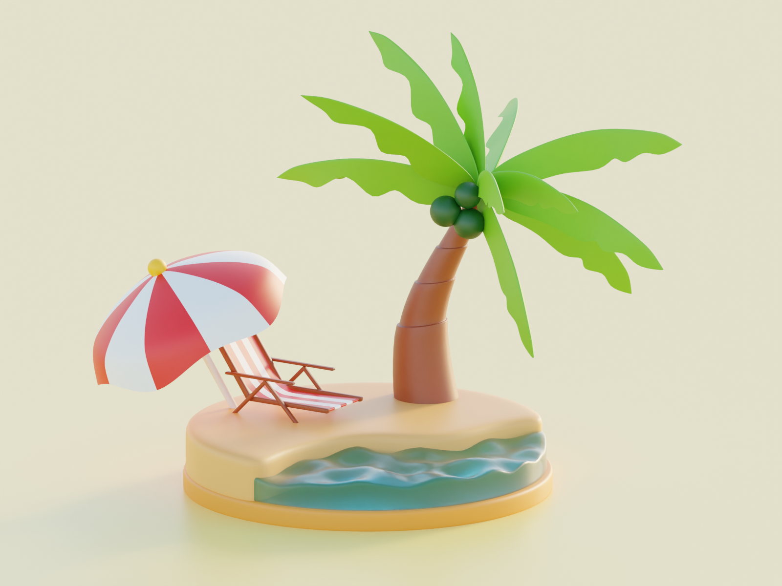 Low Poly Beach by Bara on Dribbble