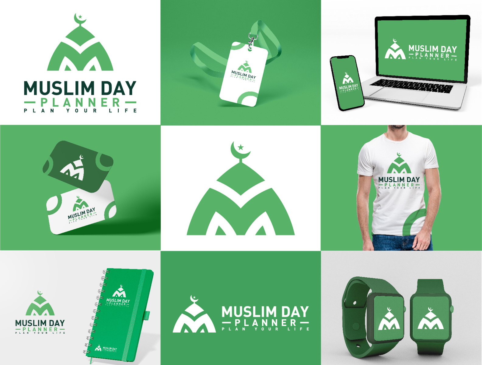 M Letter With Mosque Logo Design by Abul Hasem on Dribbble