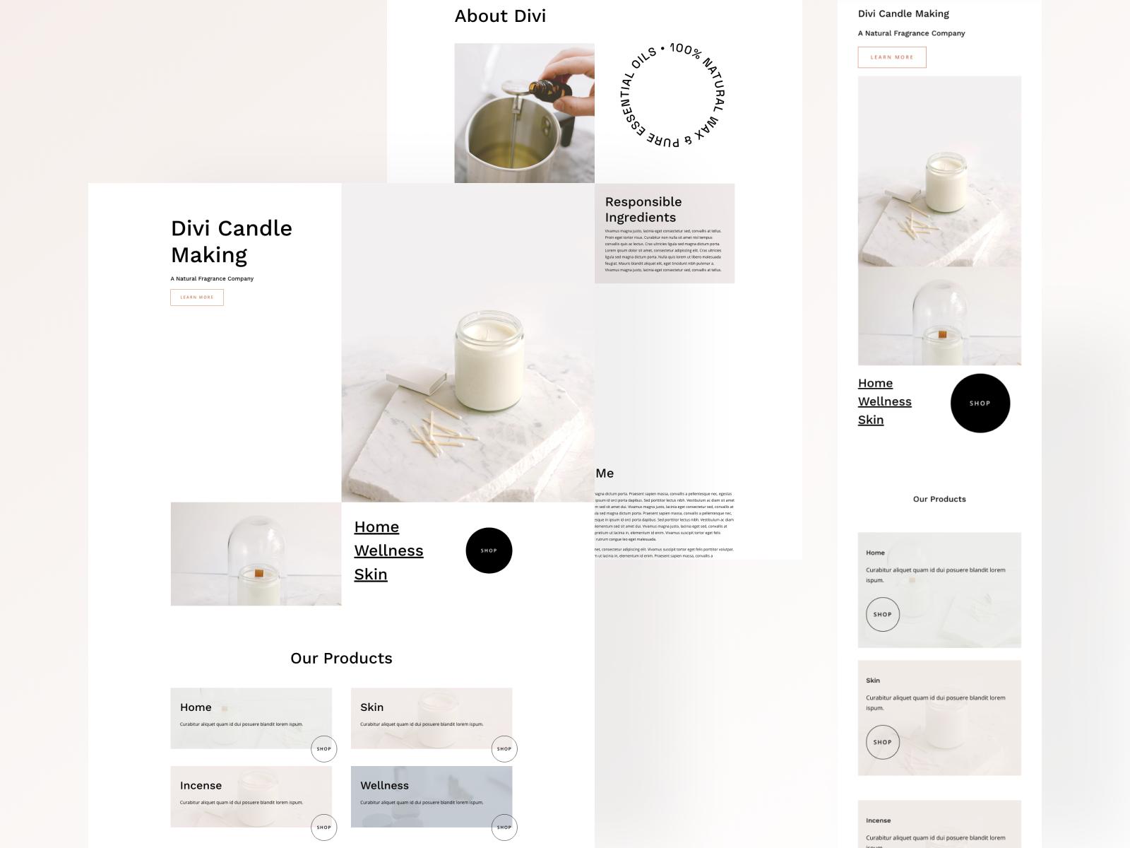 Candle Making Template Design for Divi by Kelektive on Dribbble