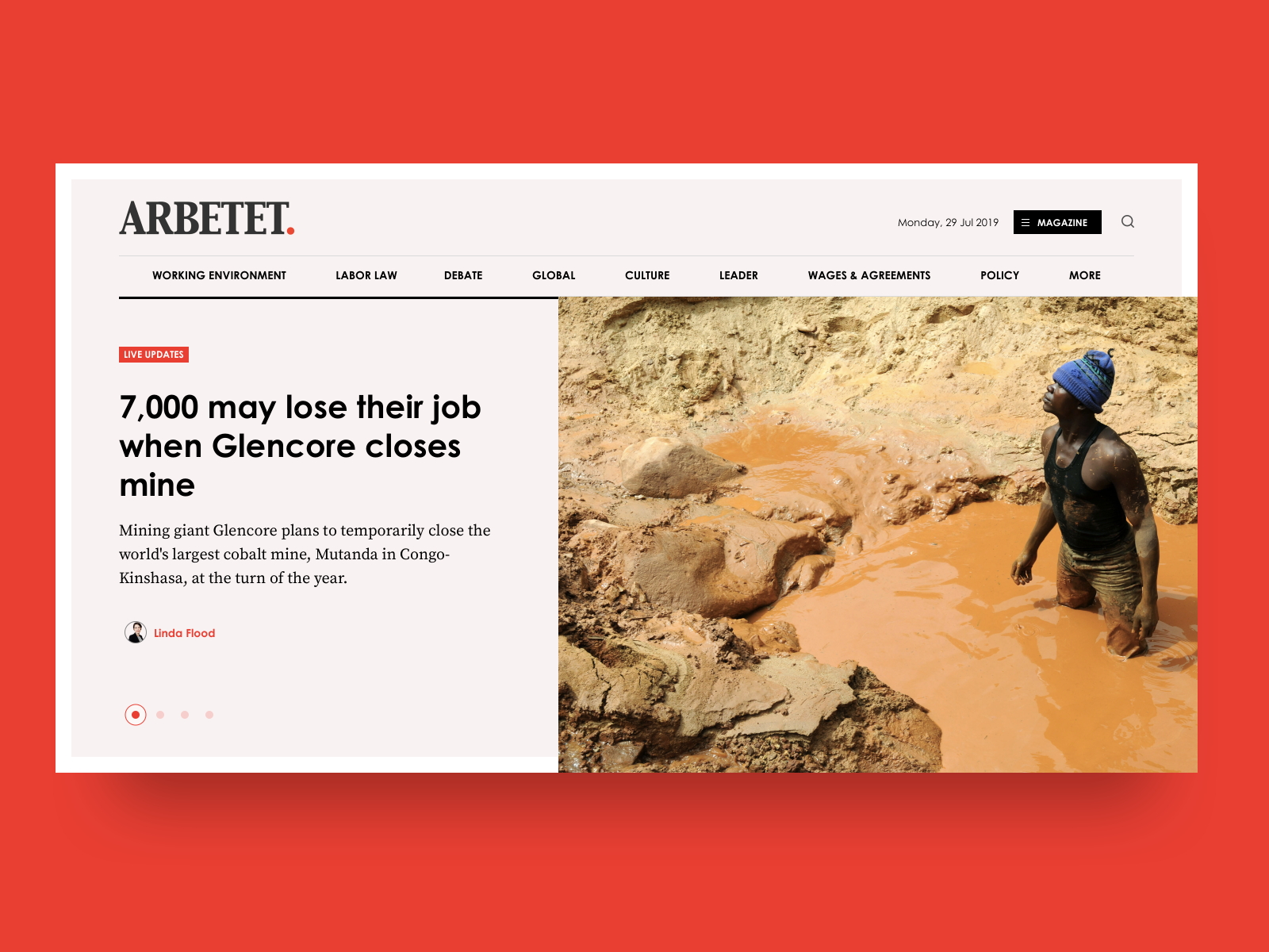 Online news website portal UI by Jobish KM on Dribbble
