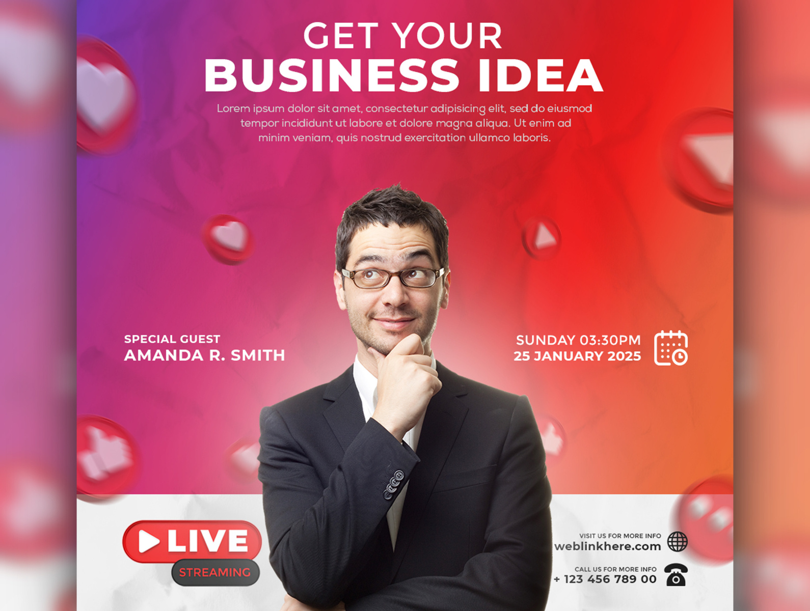 Social Media Live Webinar Post Design for Instagram by vectbait on Dribbble