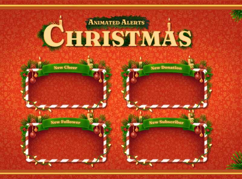 Christmas Animated Twitch Alerts by kudos.tv on Dribbble