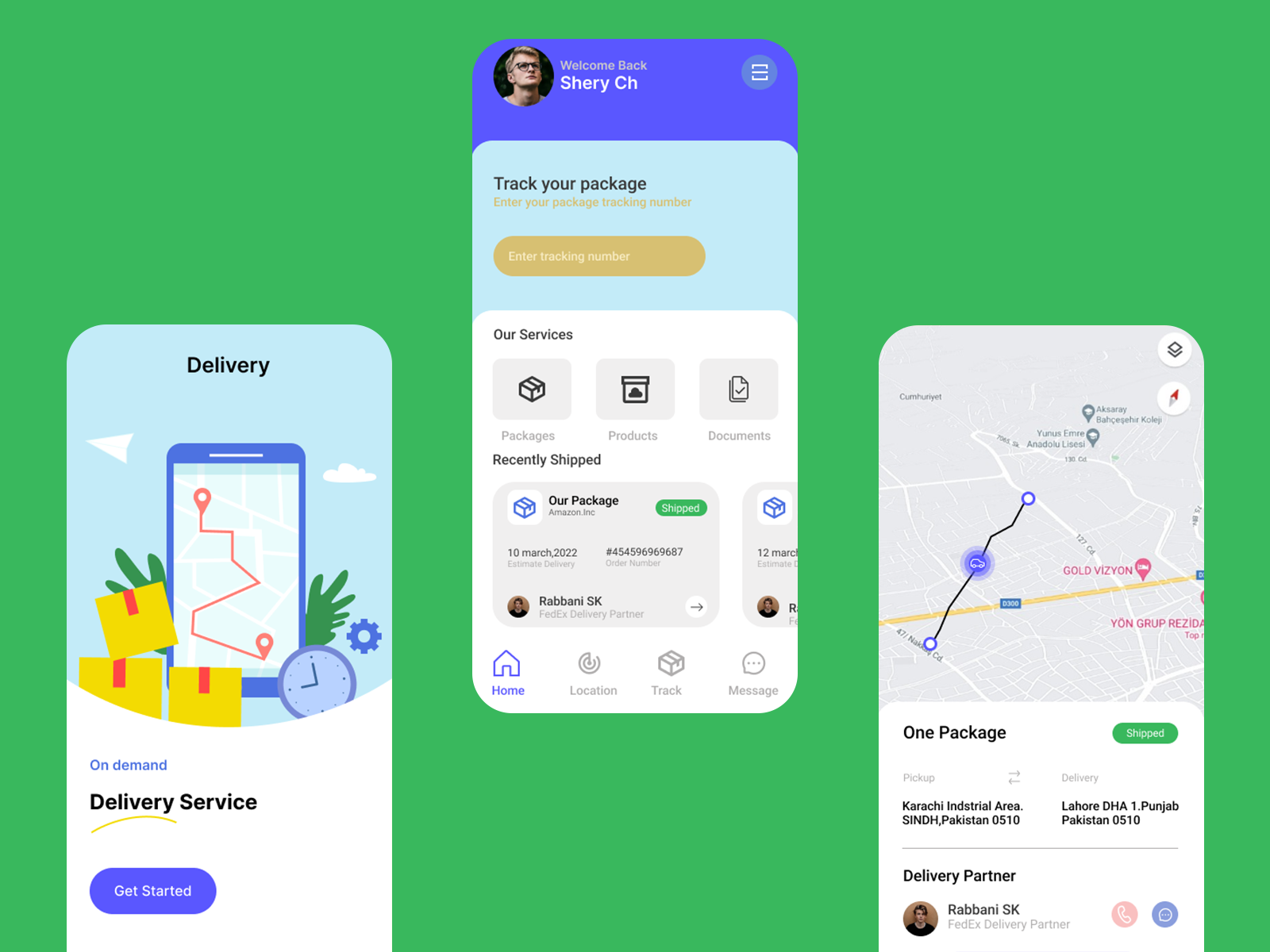 Delivery App by Sheroz on Dribbble