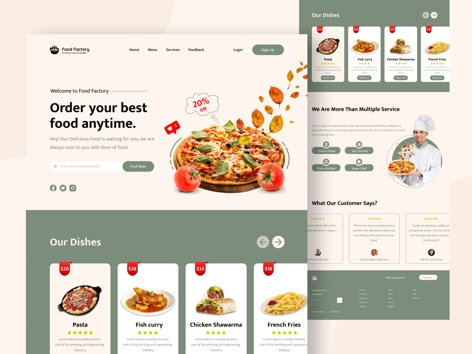 Food Factory Online Food Ordering Web UI Concept by ultroNeous ...