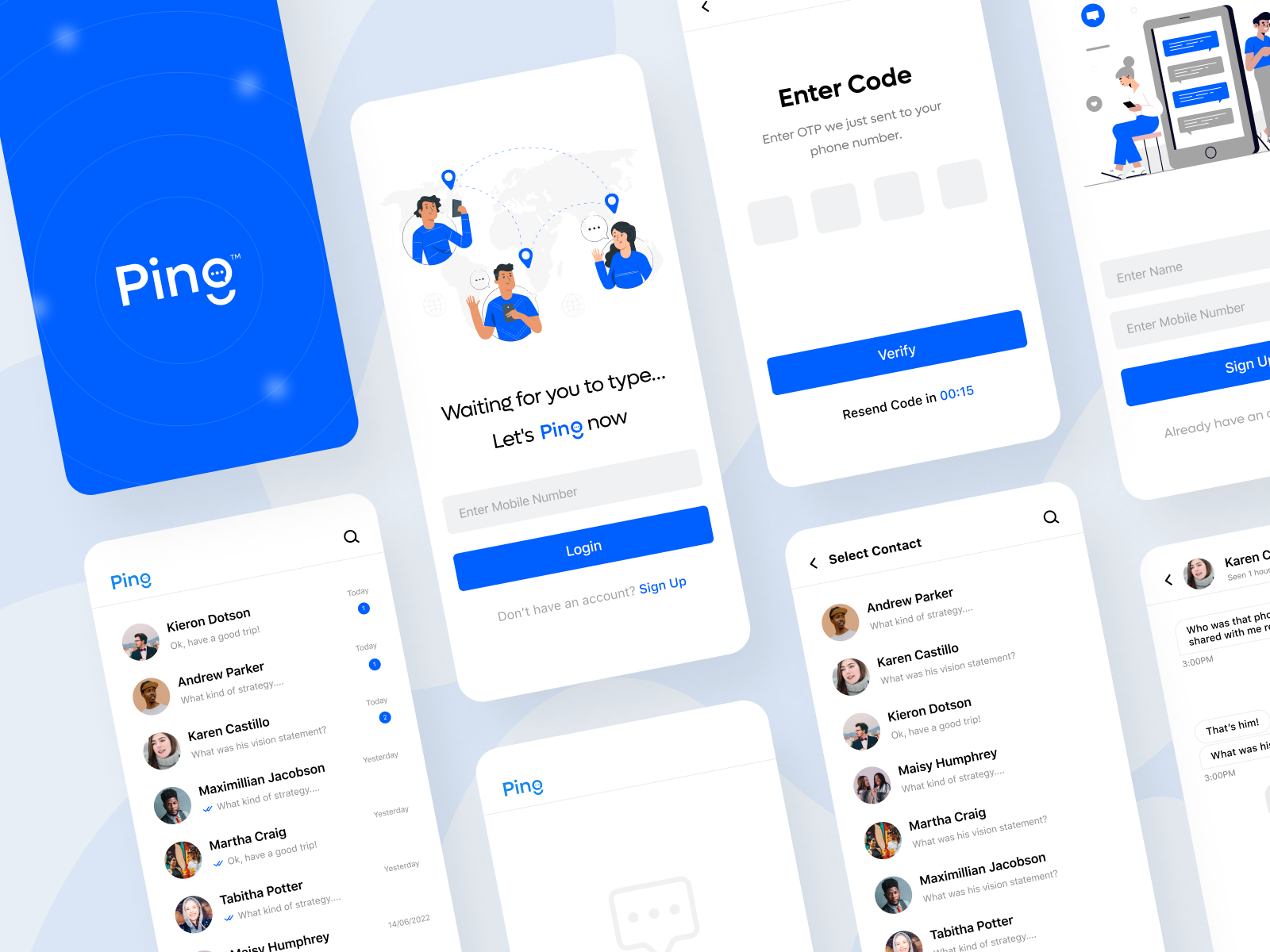 Ping - A Chatting App by ultroNeous Technologies on Dribbble