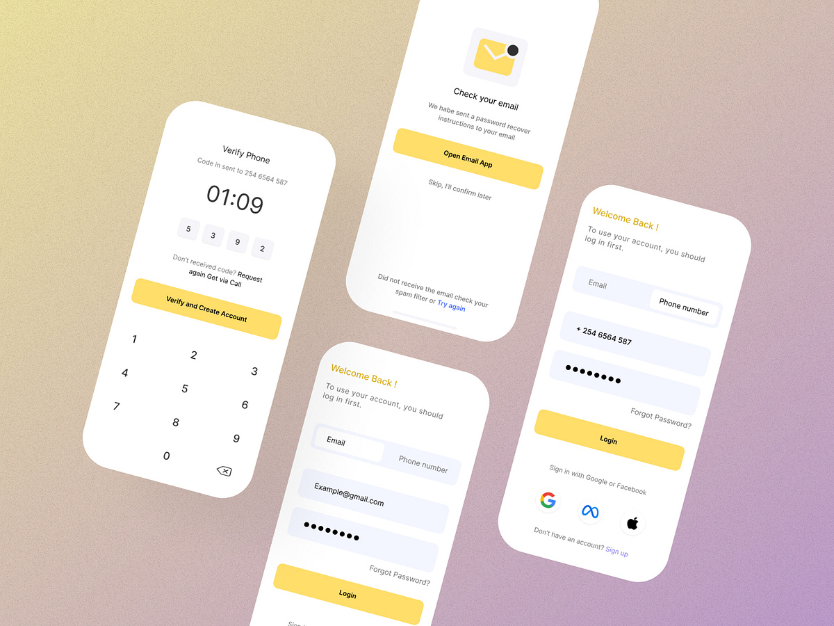 Verify Page Mobile App Ui Design by JAHID ‌ on Dribbble