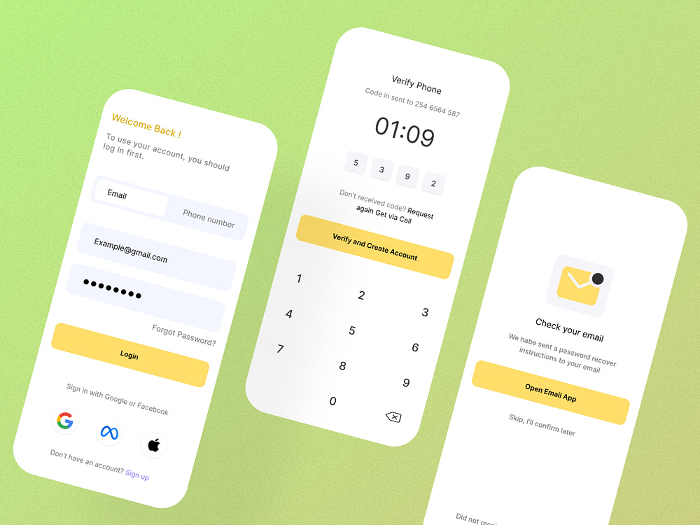 Verify Page Mobile App Ui Design by JAHID ‌ on Dribbble