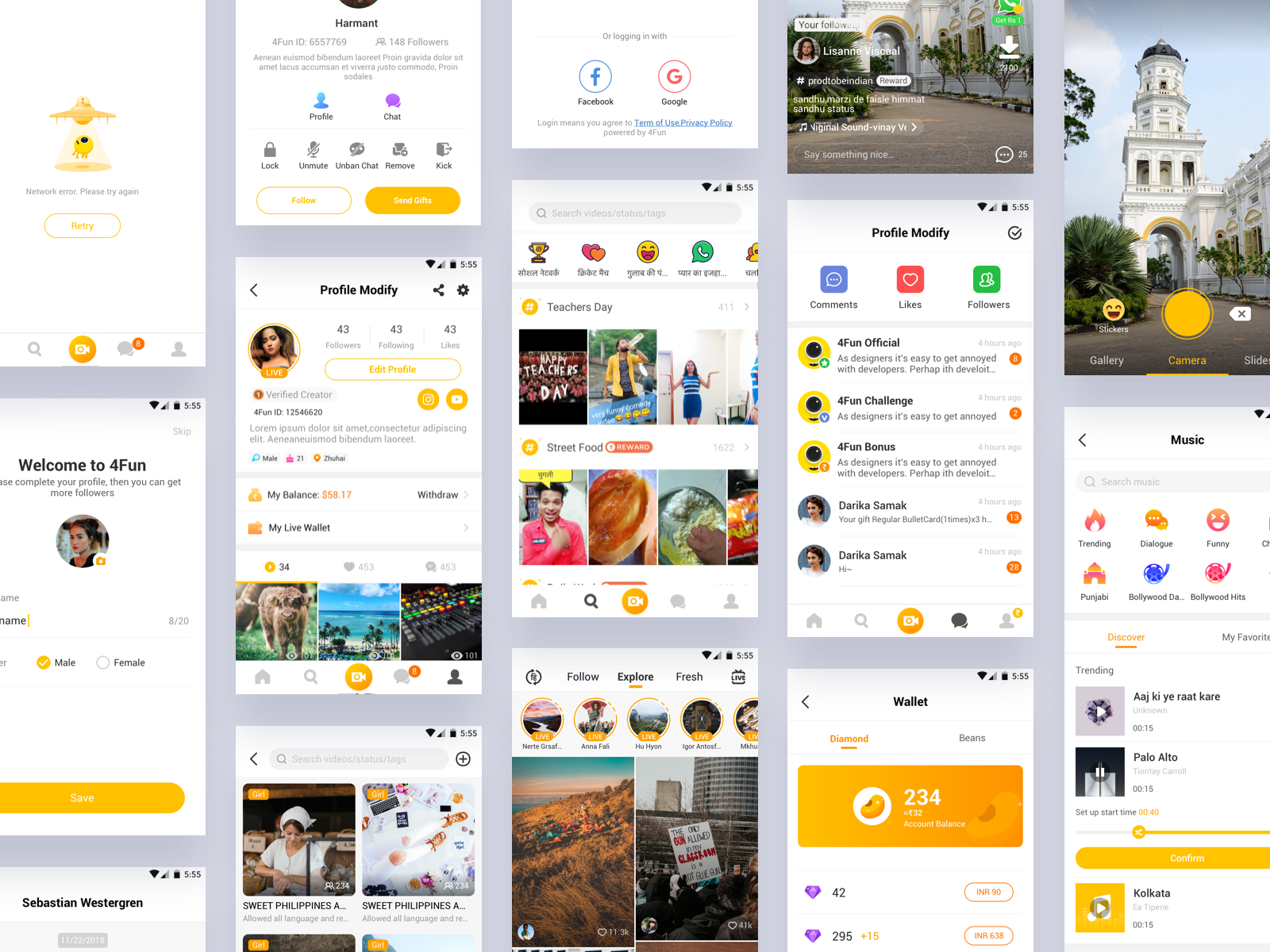4Fun app for Android by DenielYu on Dribbble