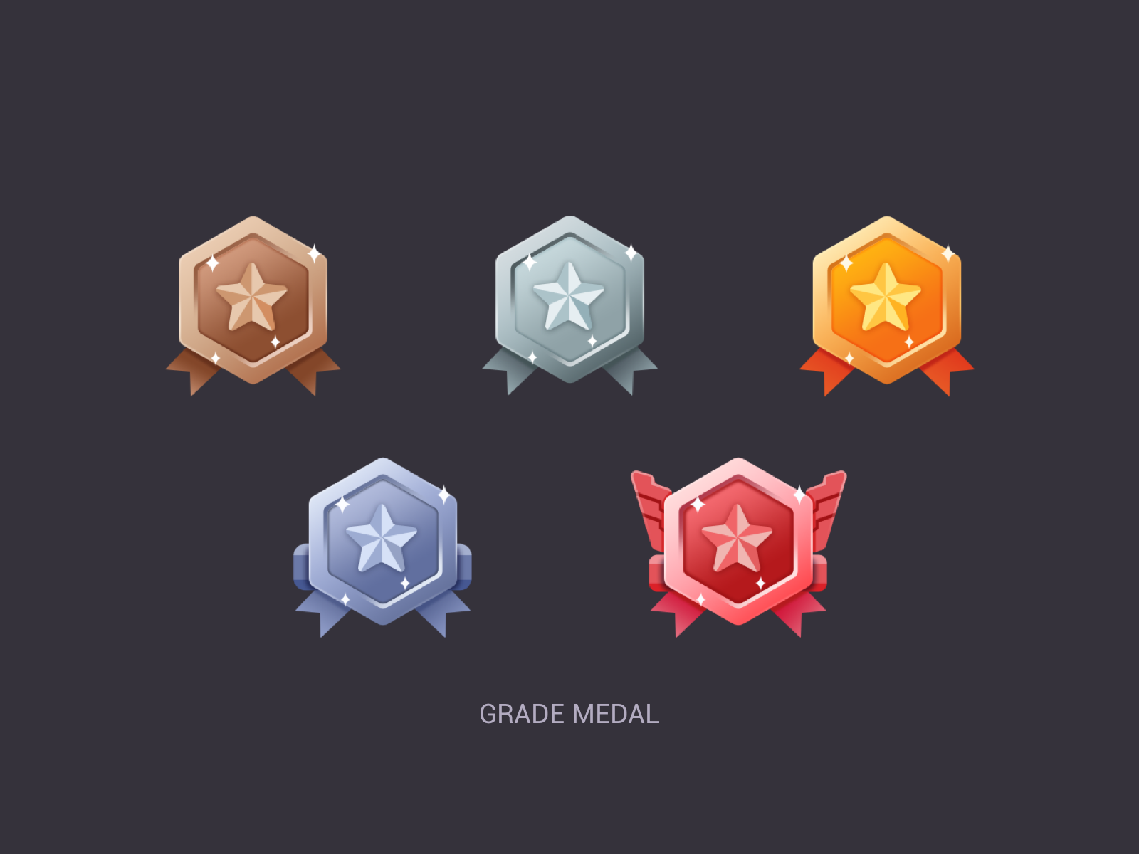 Grade medal by DenielYu on Dribbble