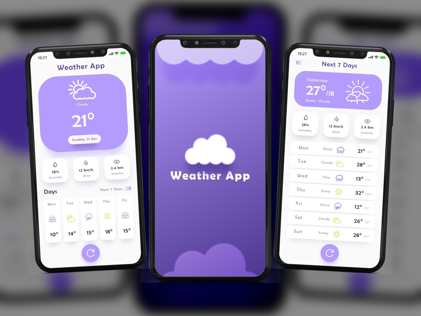Weather App by Shagz Designs on Dribbble