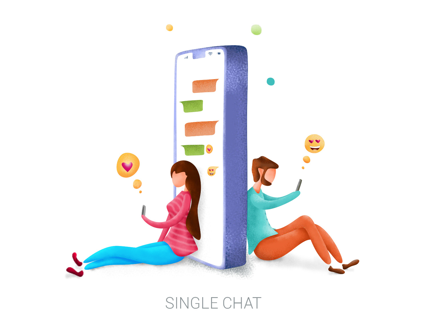 Personal Chat Illustration by DesignerPIX on Dribbble