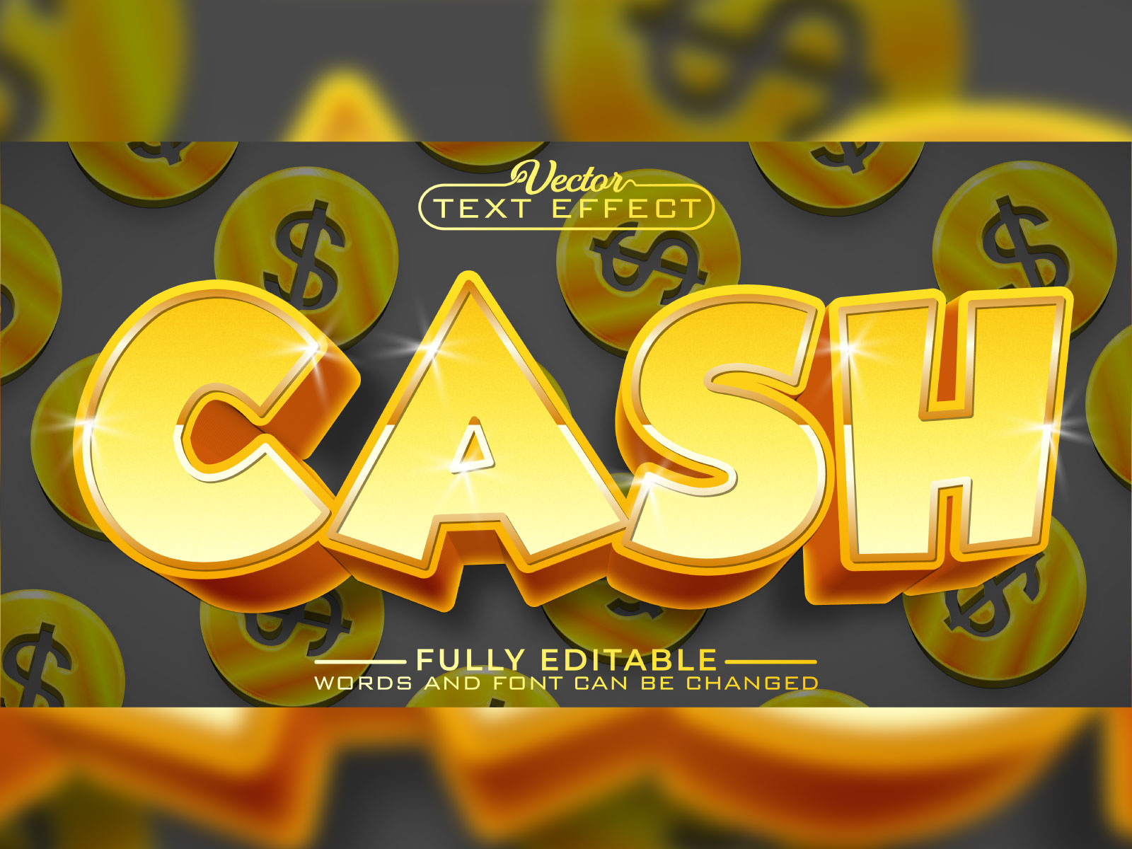 CASH TEXT EFFECT by Stella on Dribbble