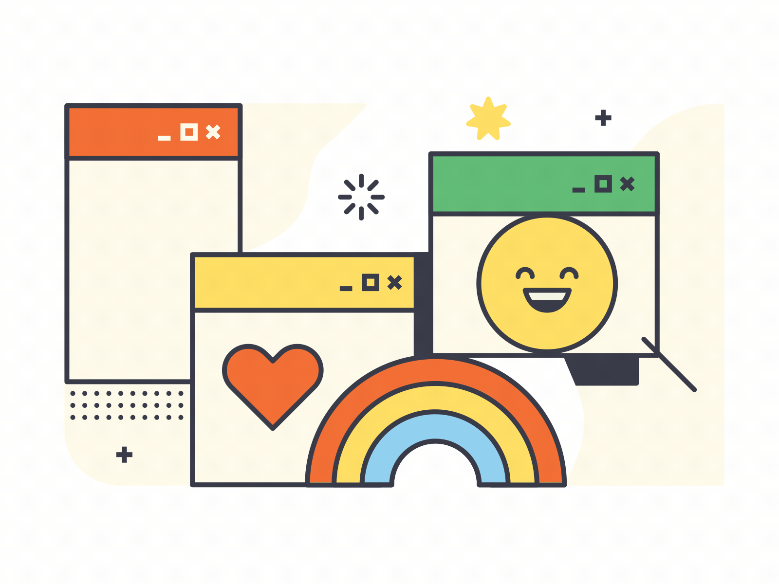 Internet in the '90s by Margarita Ivanchikova for Icons8 on Dribbble