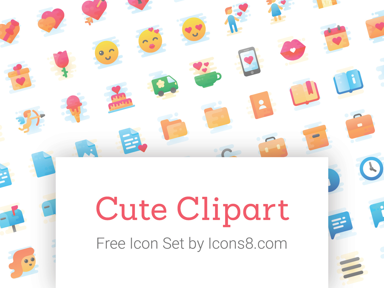 Free Cute Clipart Icon Set by Margarita Ivanchikova for Icons8 on Dribbble