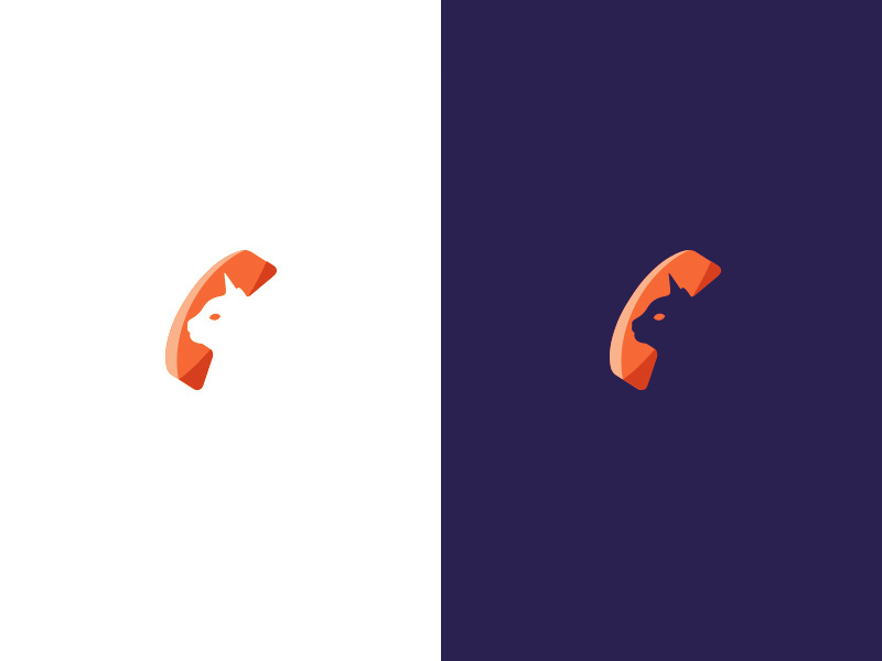 Cat + Phone by Rick van Houten (ZORM) on Dribbble