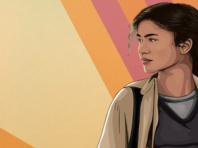 Zendaya Vector illustration by Freddynovation on Dribbble