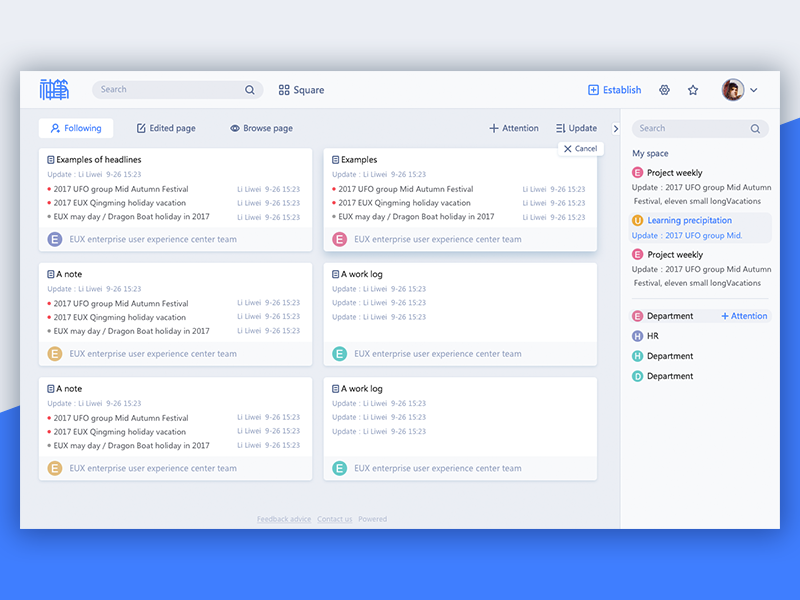 Web by Yan Long on Dribbble