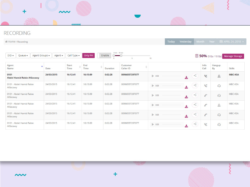 Call Recording -list by priyamvada on Dribbble