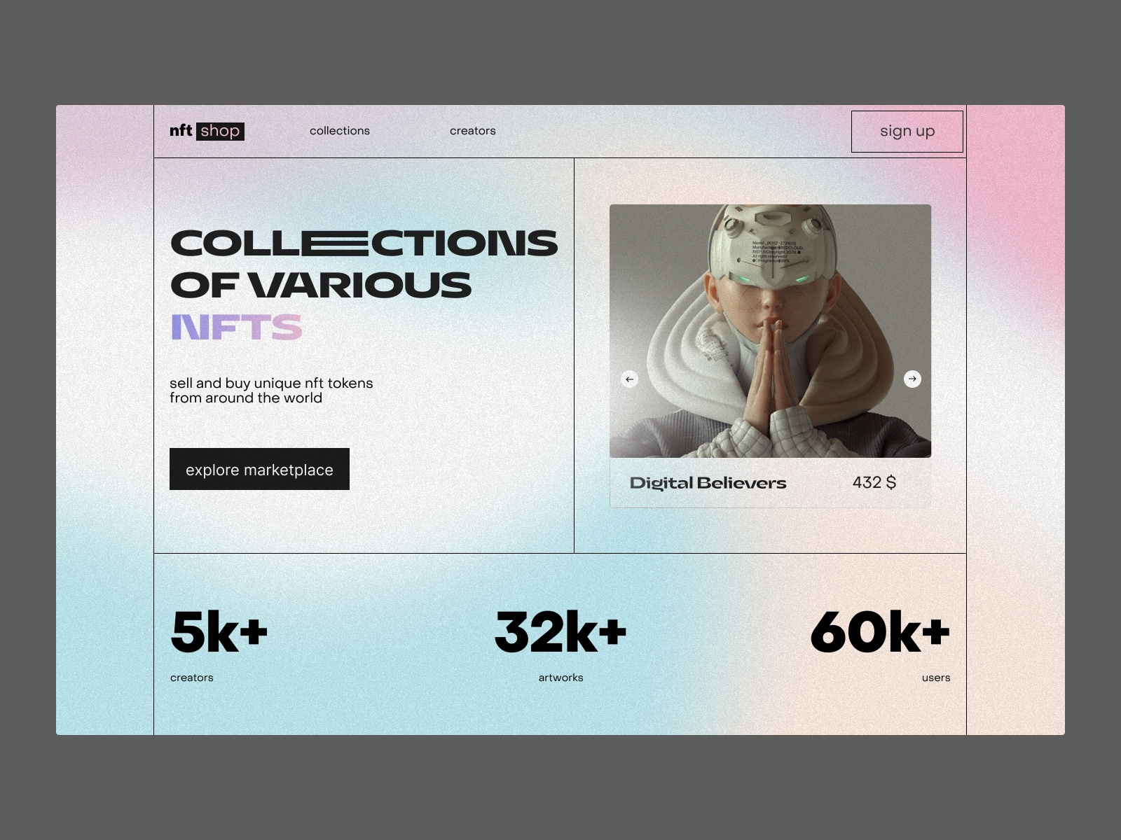 Site for nft by Damir on Dribbble