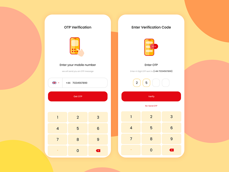 OTP Verification Screens by Iqra Ishaq on Dribbble