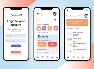 LearnIt - Education App by Baboon Designs on Dribbble