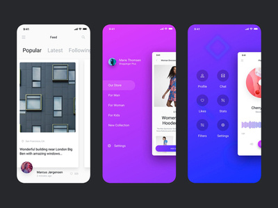 Home/Menu IOS Screen by VisibleGravity™ on Dribbble