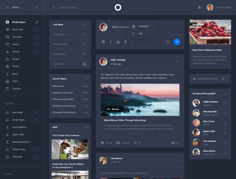 Social Media WebUI-Kit | Free PSD Download | by VisibleGravity™ on Dribbble