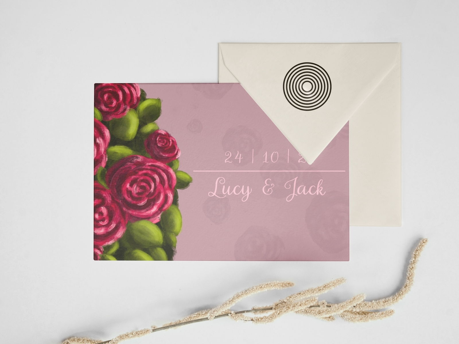 Wedding invitation design by Vasylyna Sechkova on Dribbble