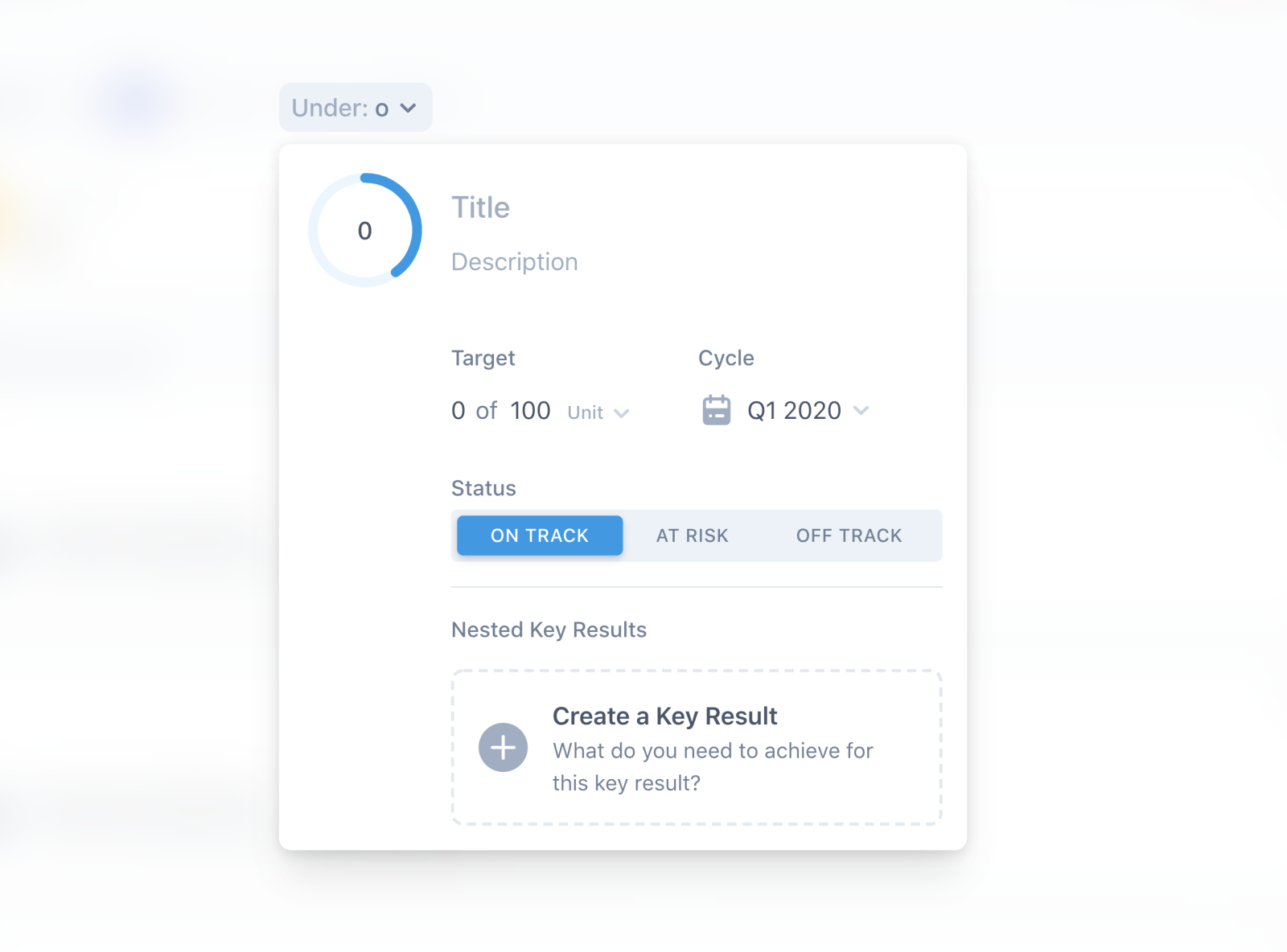 Create a Key Result by Joshua Tabansi on Dribbble