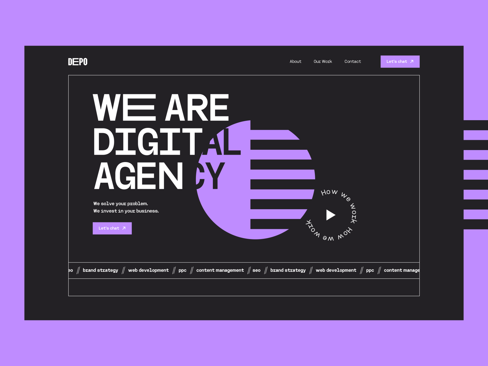 DEPO | Digital Agency Landing Page by Alex Butsko on Dribbble