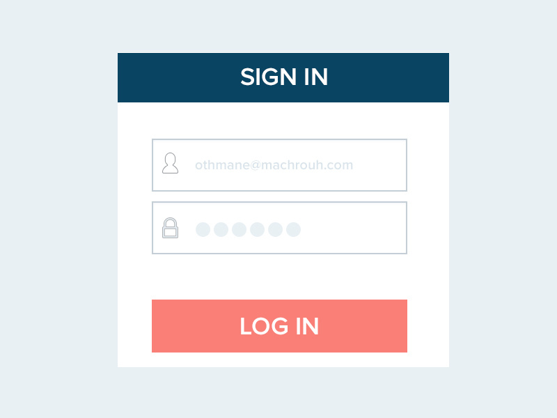 Dribbble - flat-sign-in.jpg by Othmane Machrouh