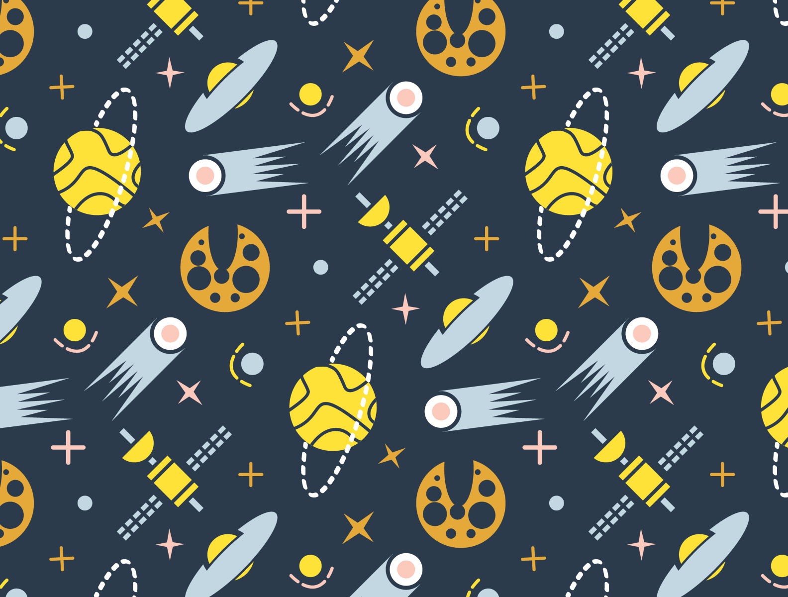 Space Doodle Illustration Seamless Pattern by Akib Zabed on Dribbble