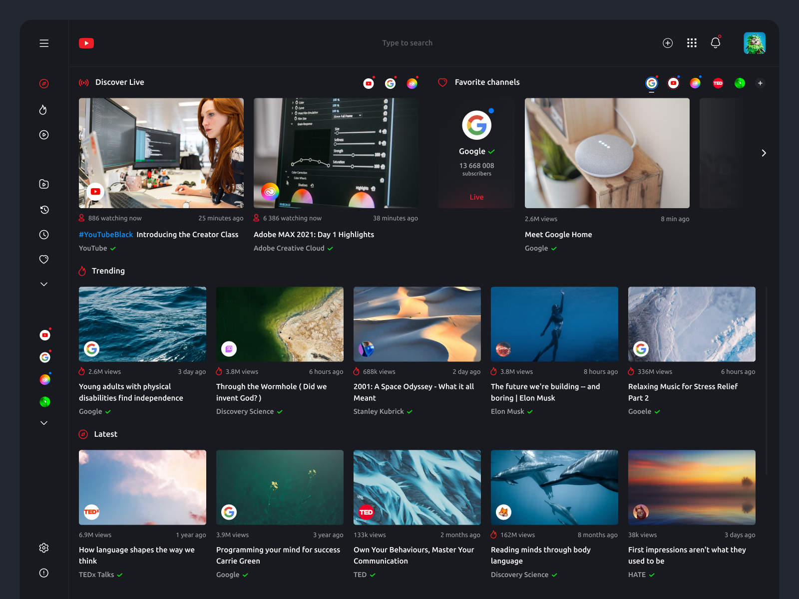 Youtube Redesign Concept - Dark theme | Part 2 by Gura Nicholson on ...