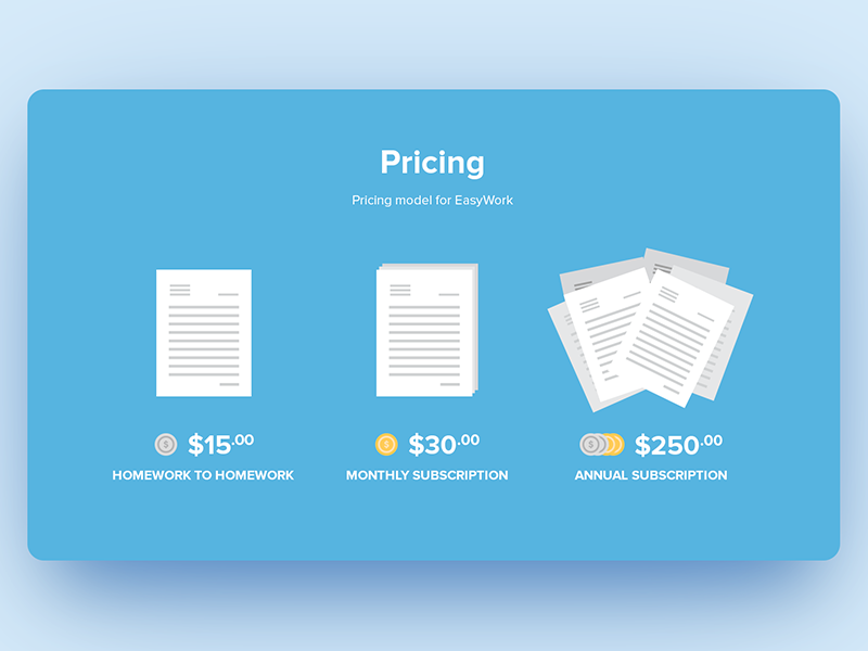 Easy Work - price block by Serhii Maiboroda on Dribbble